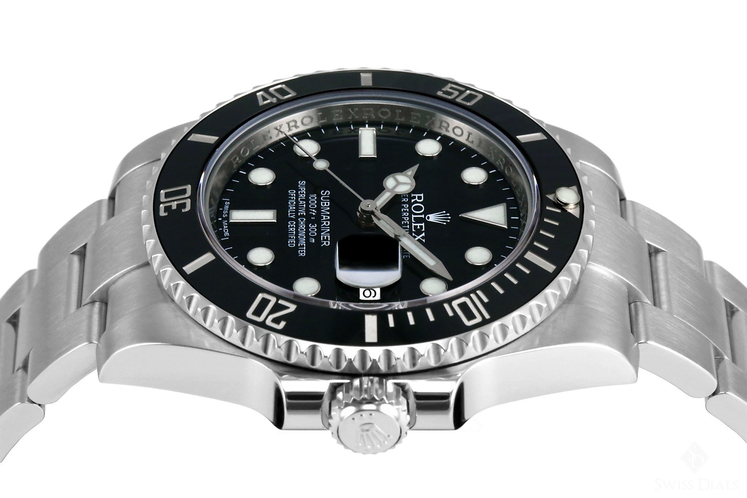 Men's Rolex Submariner Stainless Steel Watch Black Dial Ceramic Black ...