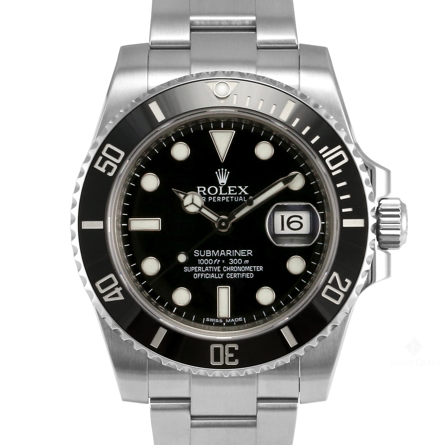 Men's Rolex Submariner Stainless Steel Watch Black Dial Ceramic Black ...